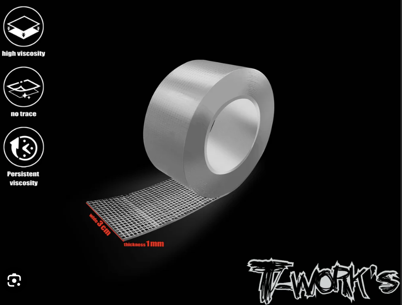 T-Works Grid thread Gel Double-sided Tape ( 3cm x 3m ) – Razor RC Proshop